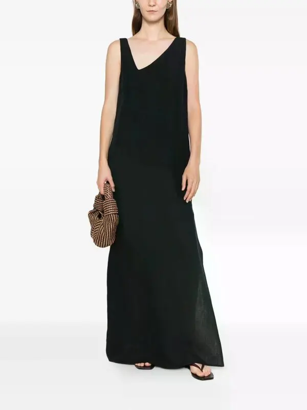 OCCLEUS Asymmetric-neck Midi Dress