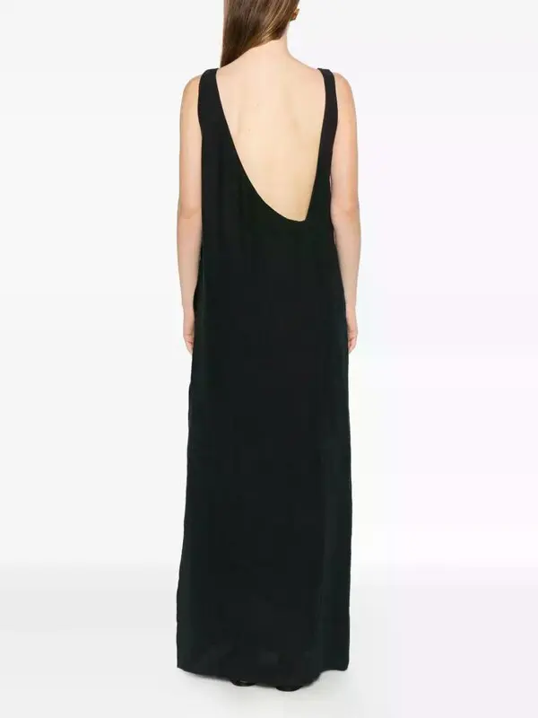 OCCLEUS Asymmetric-neck Midi Dress