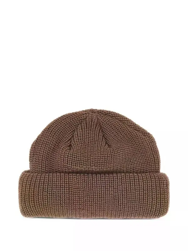 KIJIMA TAKAYUKI Ribbed Beanie - Brown