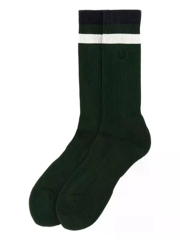 Fred Perry Striped Socks - Green