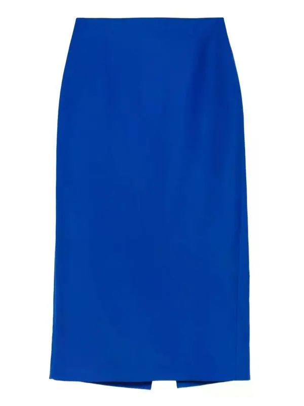 David Koma Pencil Back Slit Skirt - Blue
