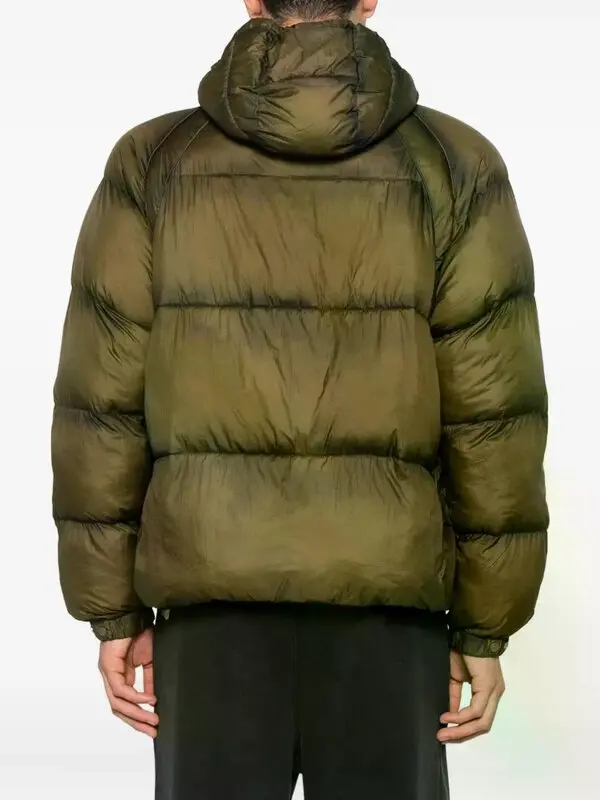 REPRESENT Translucent Hooded Puffer Jacket - Green