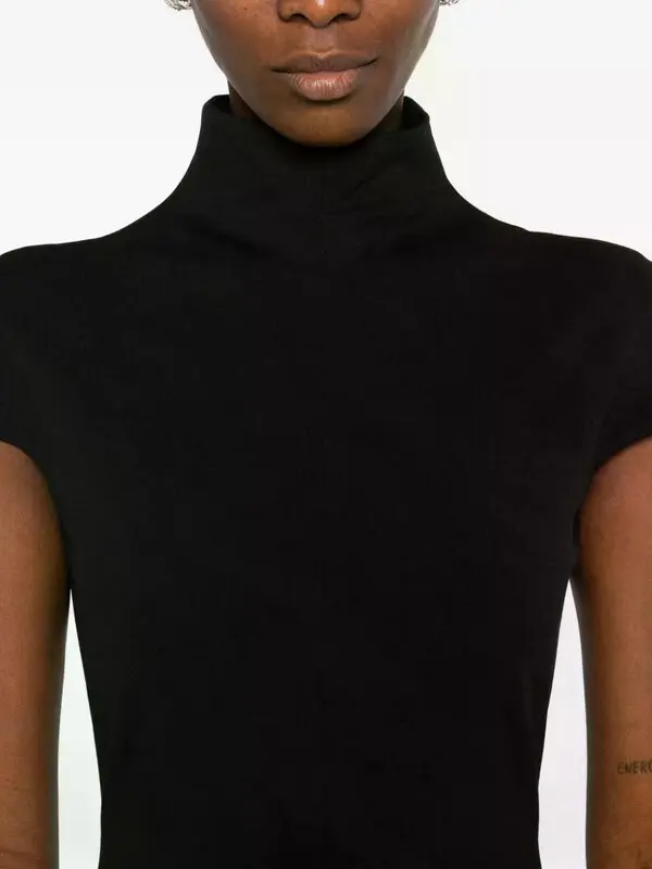 Solace London Lang High-neck Maxi Dress - Black