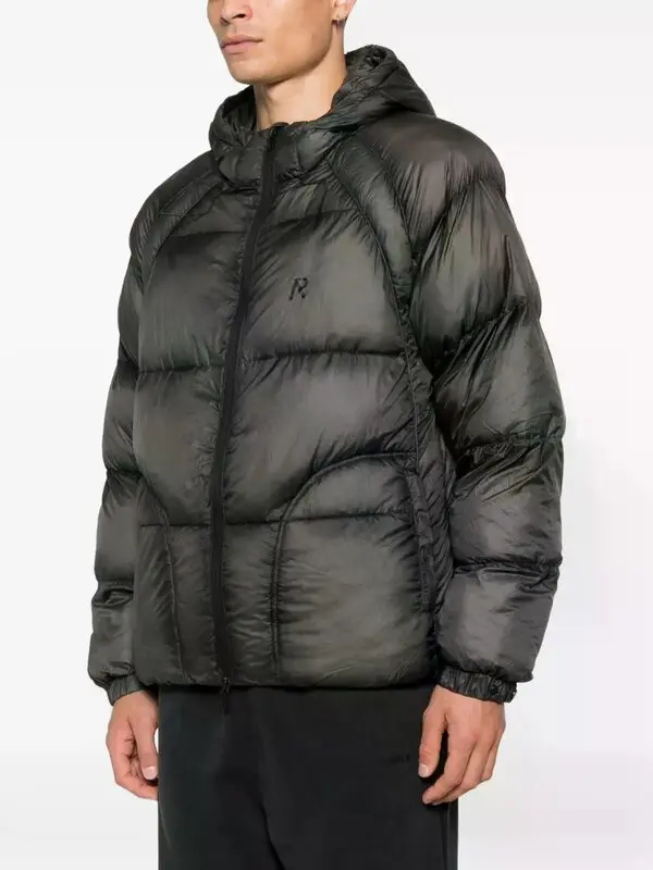 REPRESENT Translucent Hooded Puffer Jacket - Grey