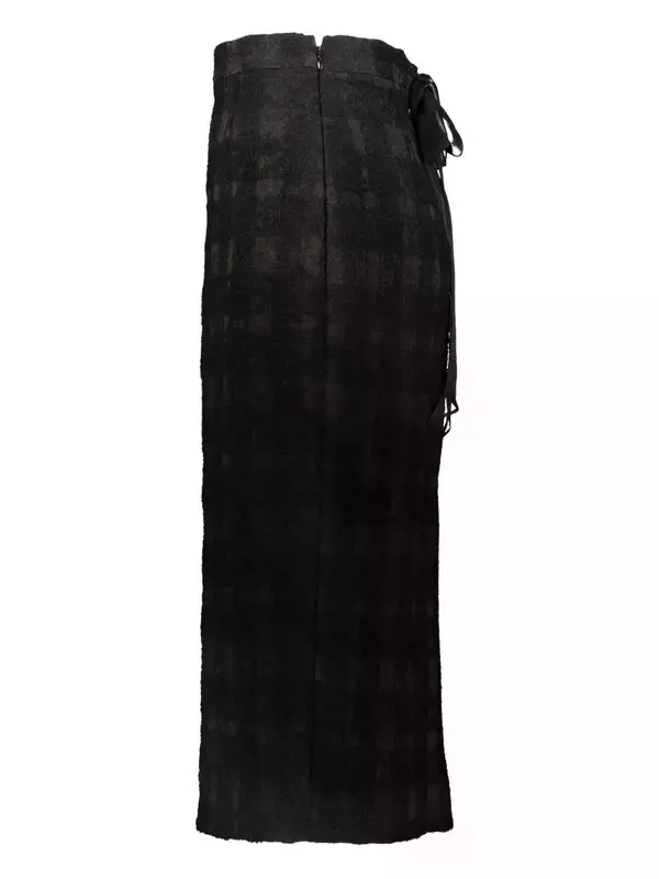 Rochas Checked Pencil Midi Skirt