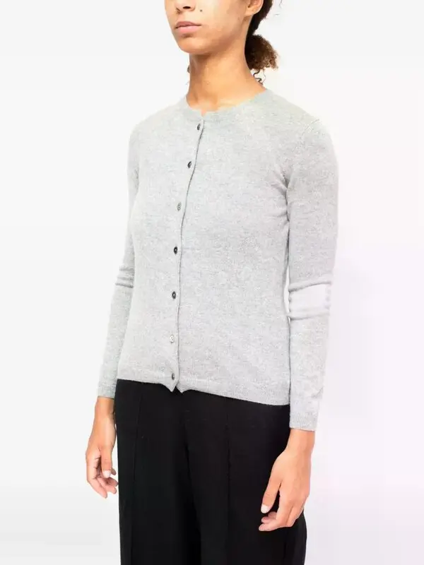 LA ROSE Buttoned Cashmere Cardigan - Grey