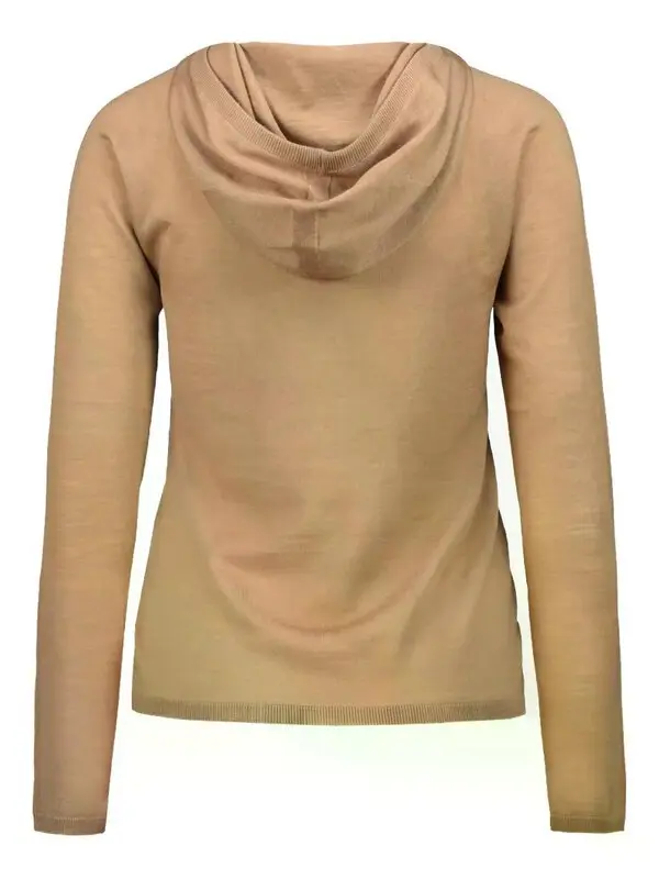 COURREGES Logo-embroidered Wool Hoodie - Neutrals