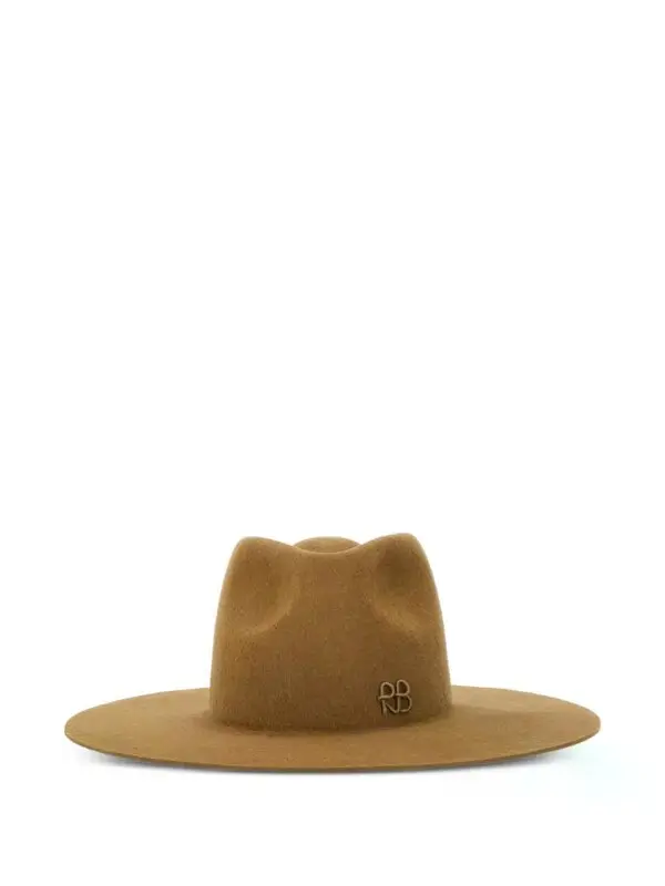 Ruslan Baginskiy Logo Fedora Hat - Brown