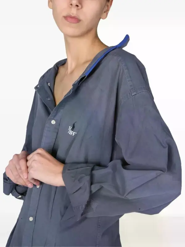 1/OFF PARIS Pleated Shirt - Blue