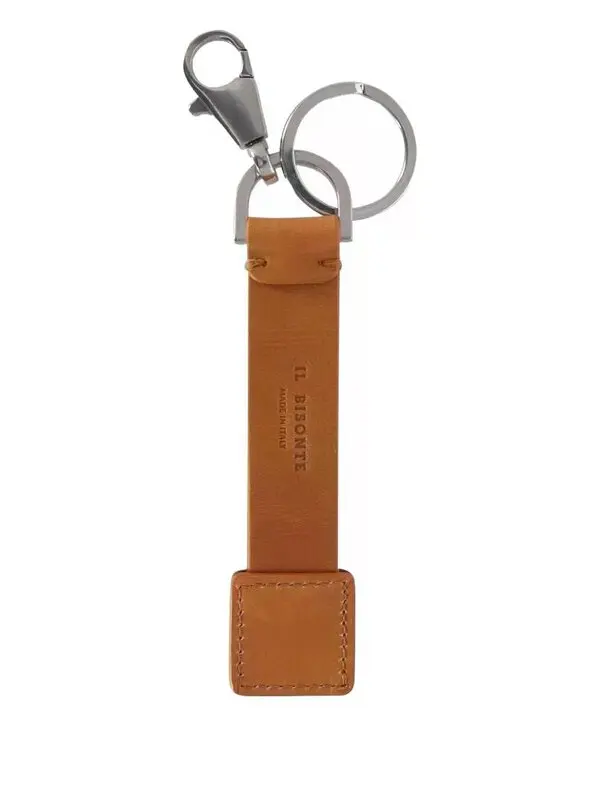 Il Bisonte Leather Keyring - Brown
