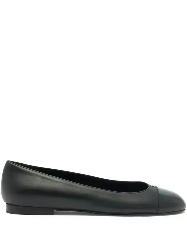Bally Toe-cap B-chain Leather Ballet Flat