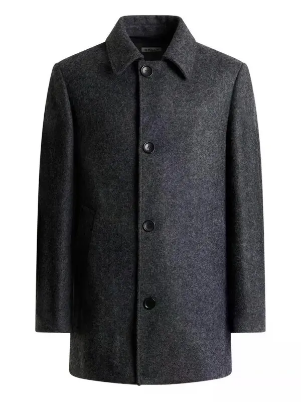 Bally Melange Single-breasted Car Coat