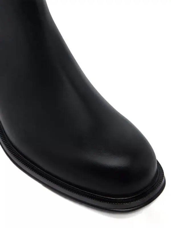 Bally Pull-loop Leather Chelsea Boots - Black