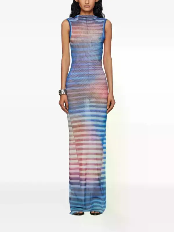 Jean Paul Gaultier Striped Maxi Dress