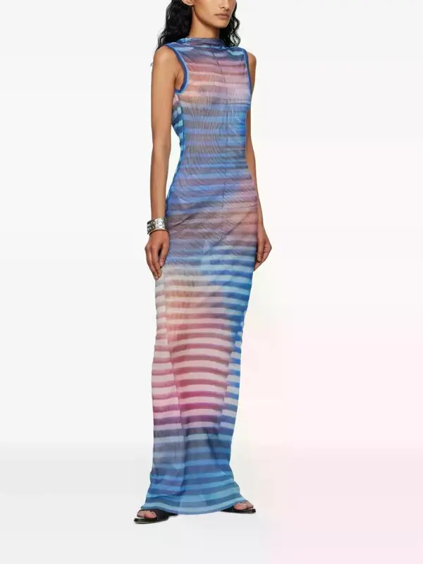 Jean Paul Gaultier Striped Maxi Dress