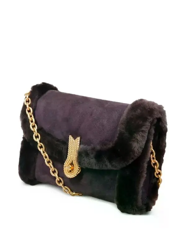 AMATO DANIELE Fur-trim Satchel With Chain Strap