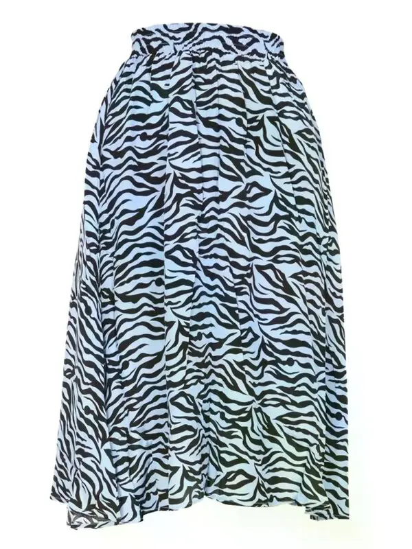 JOVONNA Zebra-print Midi Skirt