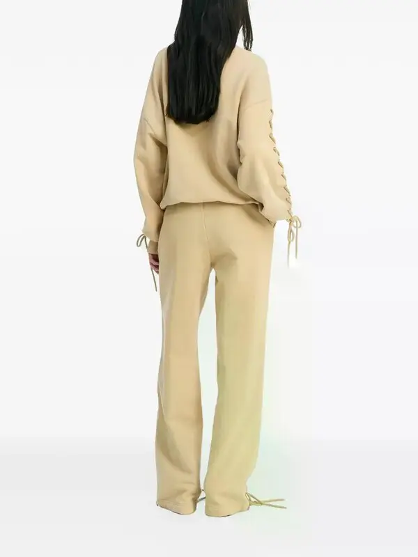 ROTATE BY BIRGER CHRISTENSEN Lace-up Sweatshirt - Neutrals