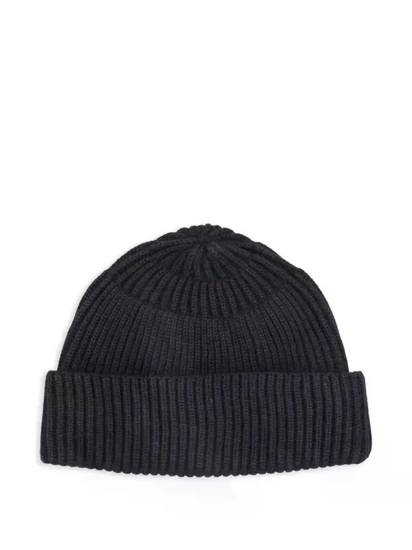 P.a.r.o.s.h Ribbed Beanie Hat - Black