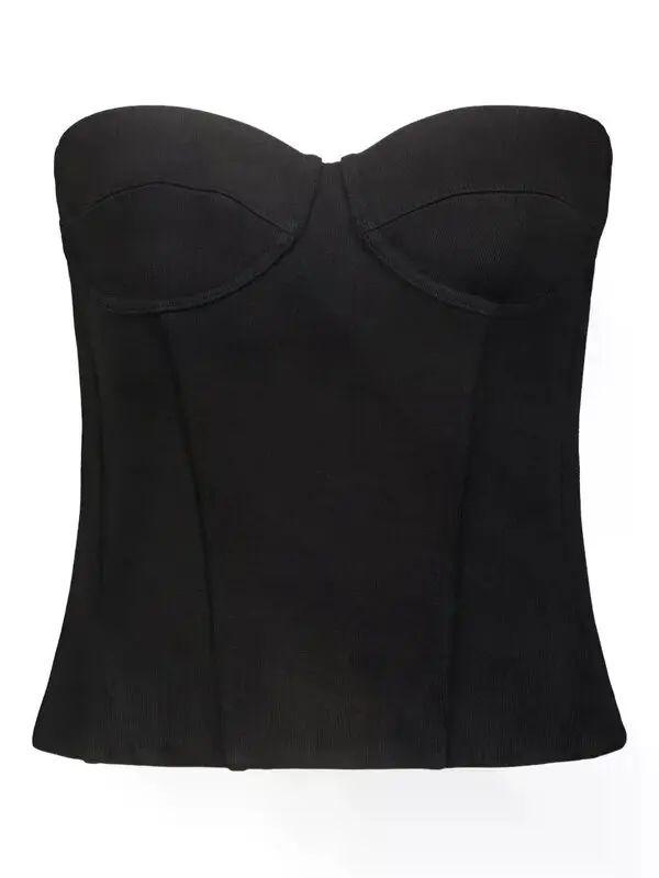 Wardrobe.NYC Zip-fastening Corset - Black
