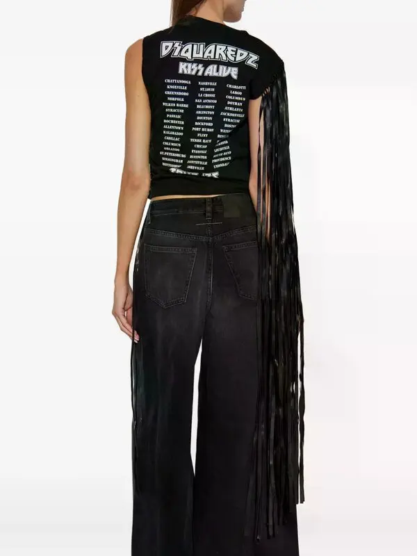 Dsquared2 Fringed-detail Sleeveless Top