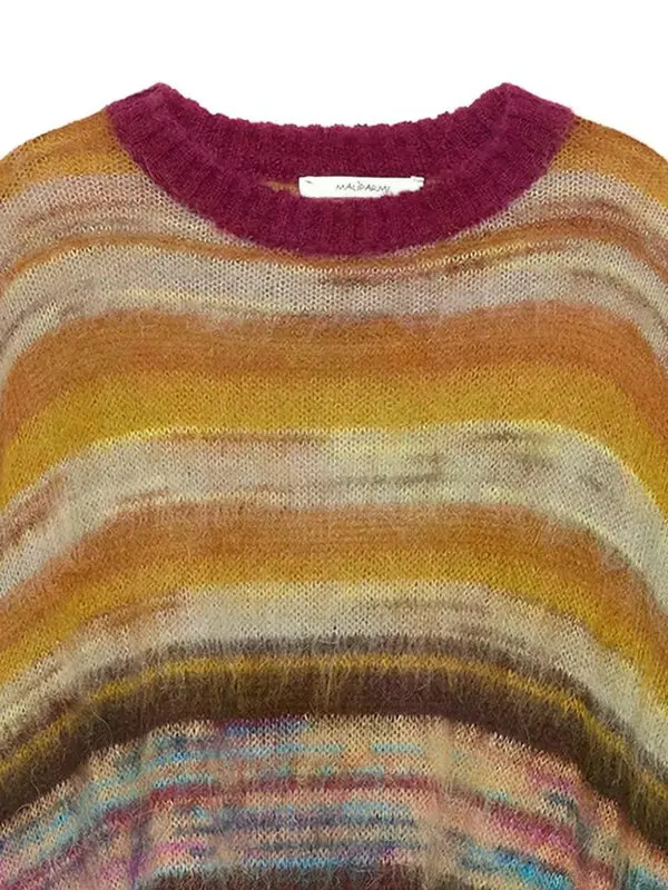 Malìparmi Striped Mohair Blend Sweater