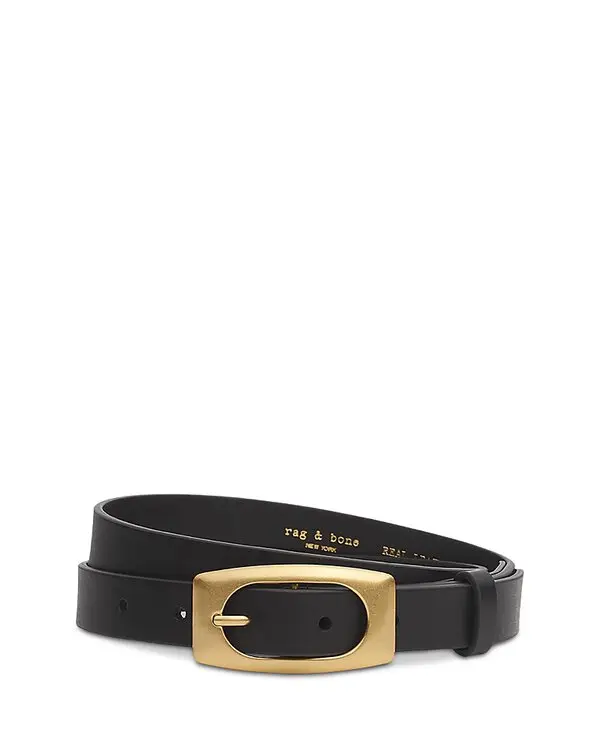 Rag & Bone Rory Leather Belt - Black