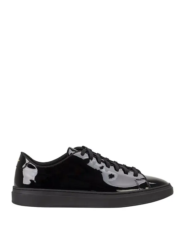 BOSS Lace Up Patent Leather Sneakers