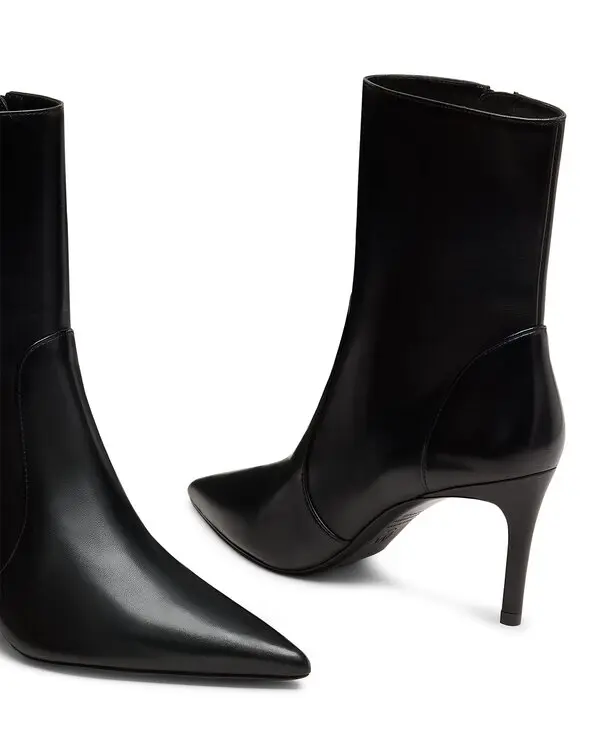STUART WEITZMAN Power 75 Zip Booties - Black