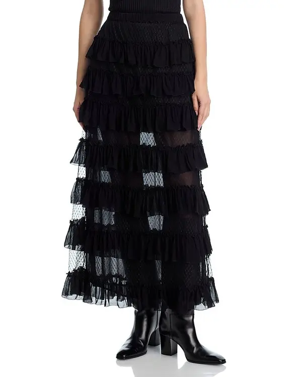 The Great. Winter Mesh Maxi Skirt