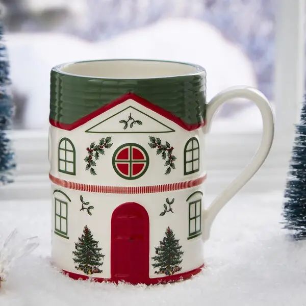 SPODE Christmas Tree Christmas Village Mug