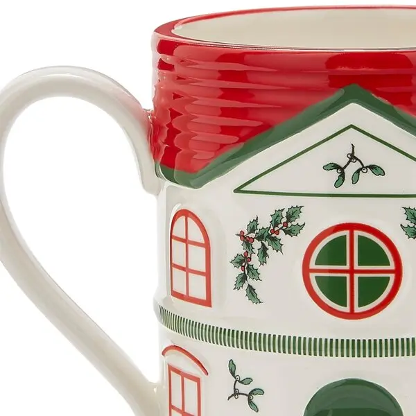 SPODE Christmas Tree Christmas Village Red Mug