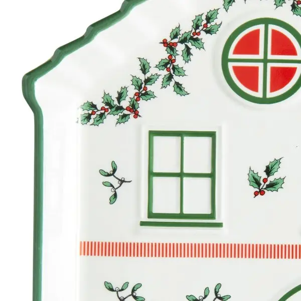 SPODE Christmas Tree Christmas Village Tidbit Tray