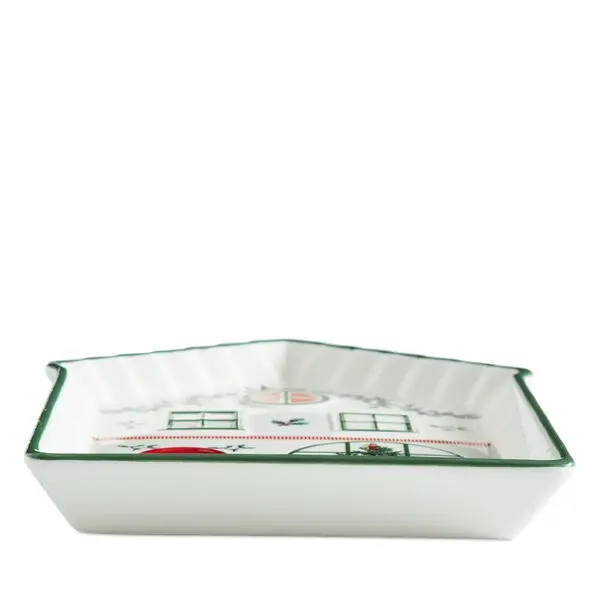SPODE Christmas Tree Christmas Village Tidbit Tray