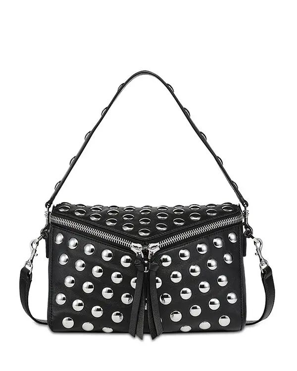 Mcm Aren Visetos Studded Crossbody Bag