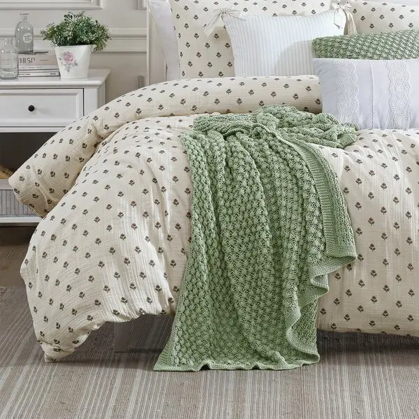 PERI HOME Block Print Gauze Duvet Set, King