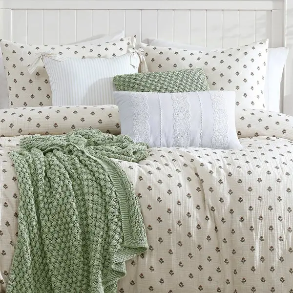 PERI HOME Block Print Gauze Duvet Set, King
