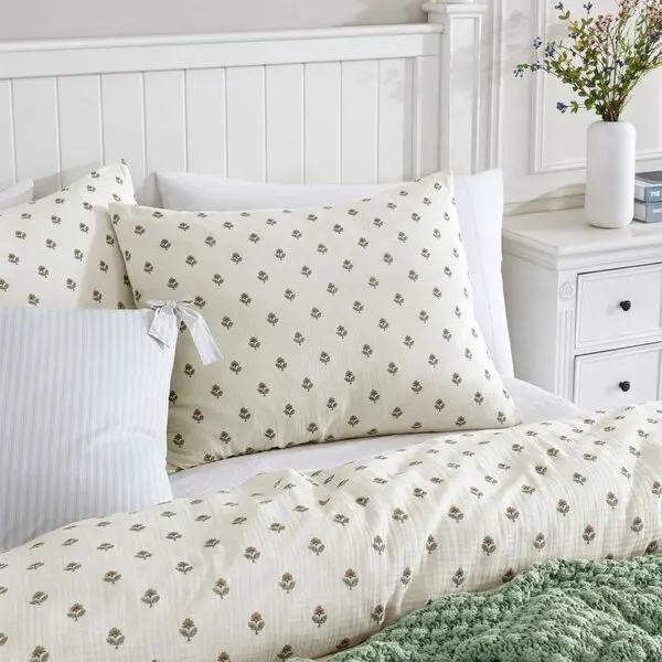 PERI HOME Block Print Gauze Duvet Set, King