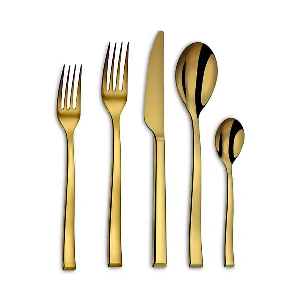 COUZON Side Pvd Gold 5-piece Flateware Place Setting - No Color
