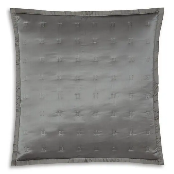 Gingerlily Silk Windsor Sham, Euro - Charcoal