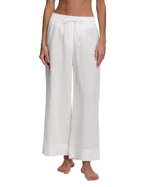 Polo Ralph Lauren Smocked Pull On Swim Cover-up Pants - Cream White