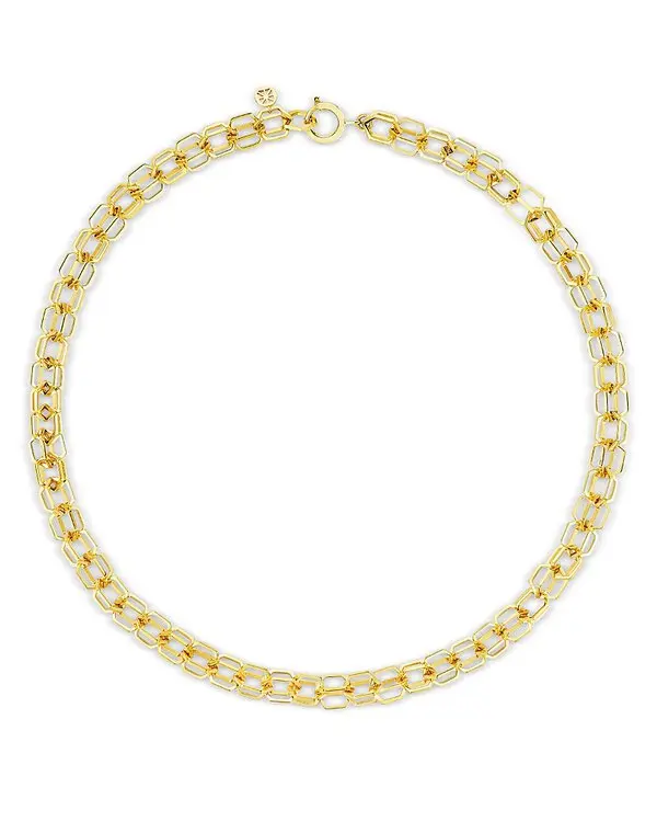 CADAR 18k Yellow Double Cable Link Chain Necklace - Gold