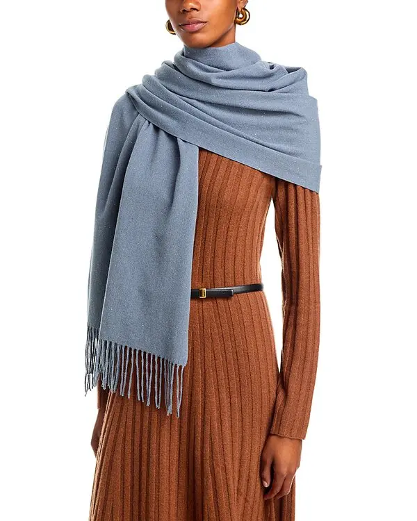 FRAAS V Solid Sparkle Scarf Exclusive - Denim