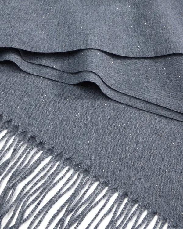 FRAAS V Solid Sparkle Scarf Exclusive - Denim