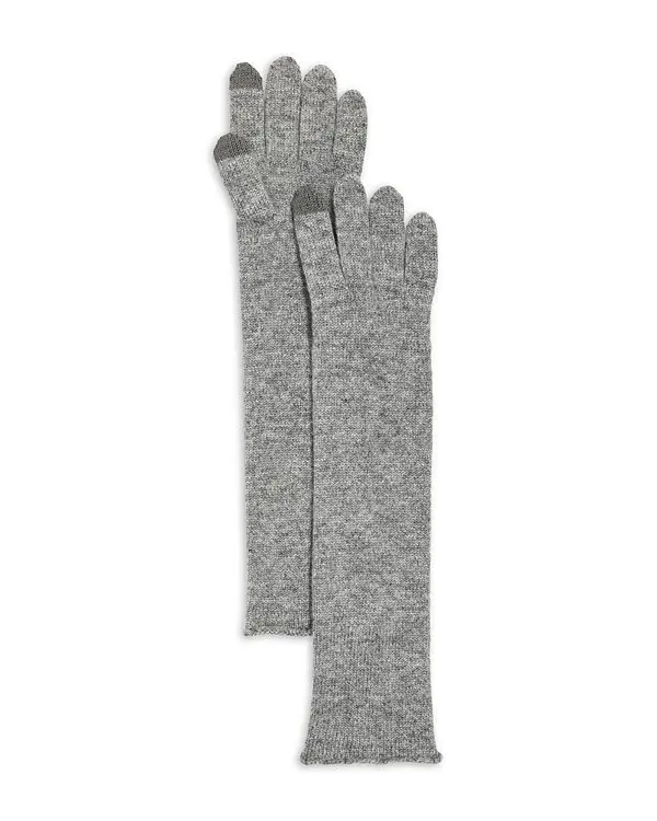 Bloomingdale'S Angelina Knit Tech Gloves - Grey