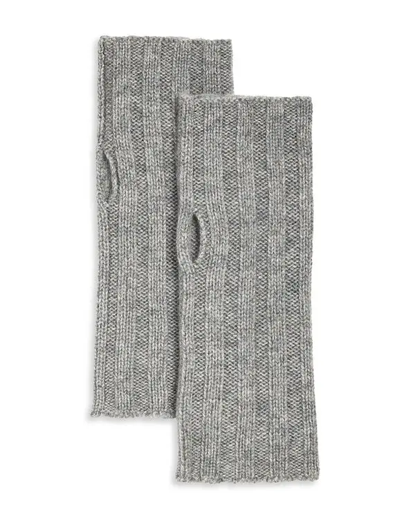 Bloomingdale'S Ribbed Cashmere Arm Warmers - Grey