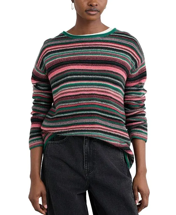 SEASALT CORNWALL Long Sleeve Sweater - Ripple Marks Squash Multi