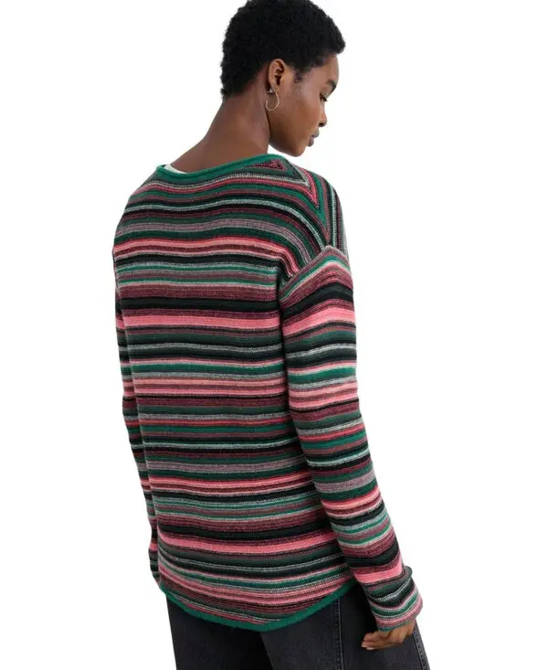 SEASALT CORNWALL Long Sleeve Sweater - Ripple Marks Squash Multi
