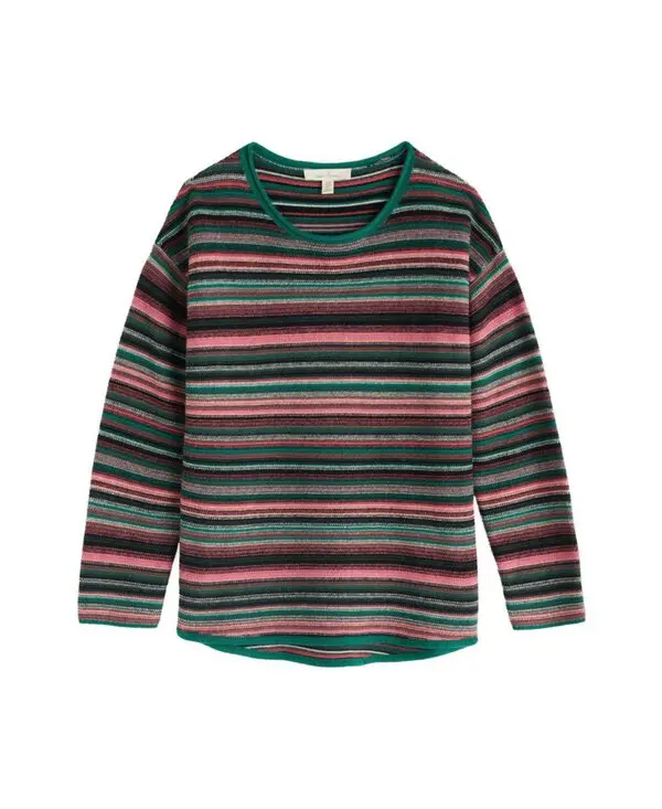 SEASALT CORNWALL Long Sleeve Sweater - Ripple Marks Squash Multi
