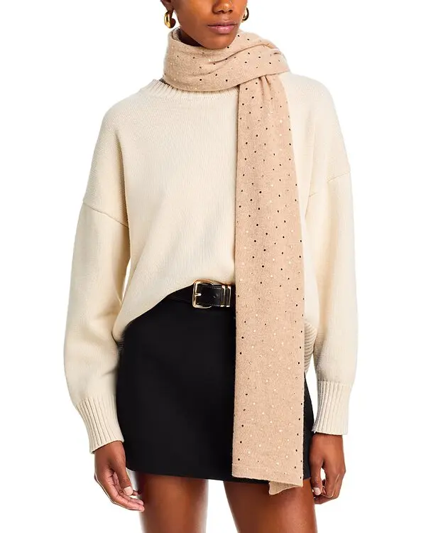 Bloomingdale'S Foil Dot Oversized Blanket Scarf Exclusive - Taupe/gold